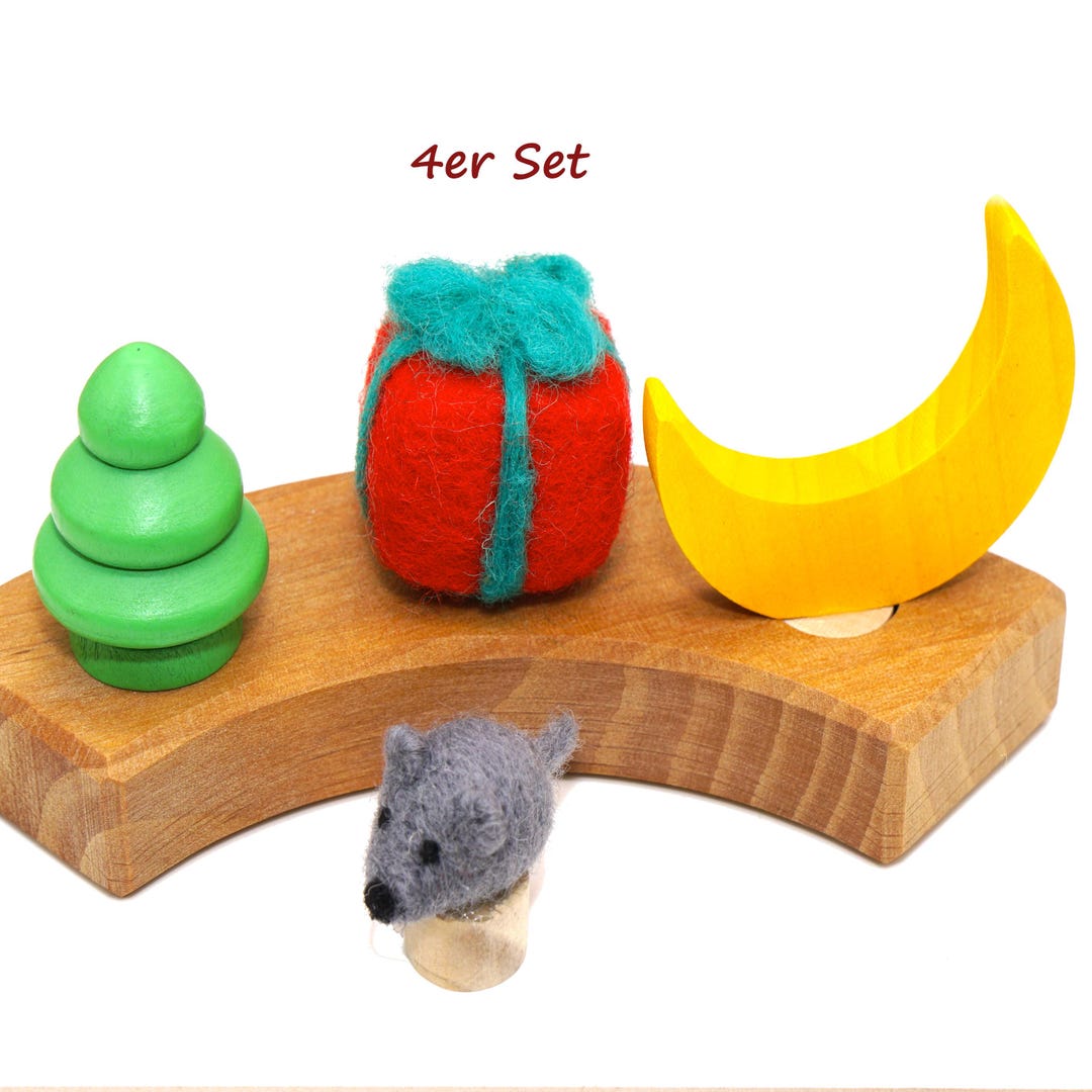 Holiday Seasons Set of 4 Tree Plugs for Grimms Wooden Rings Waldorf ...