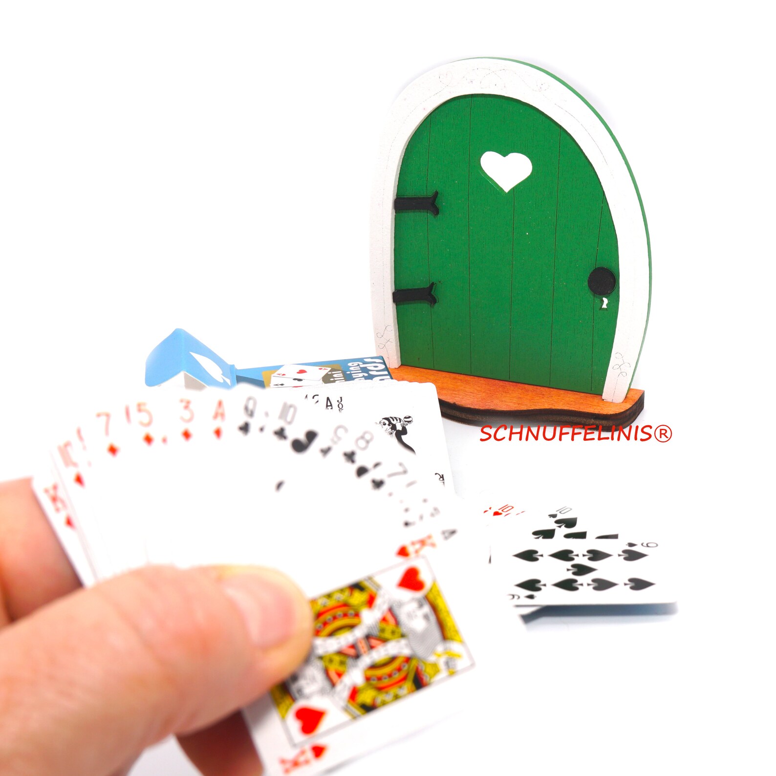 Miniature Card Game Set, Mini Vespa Red, Green Vespa Doll's House, Wool ...