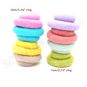 Wool Felt Ringe Montessori Felt Rings Stacking Baby Toy - Etsy