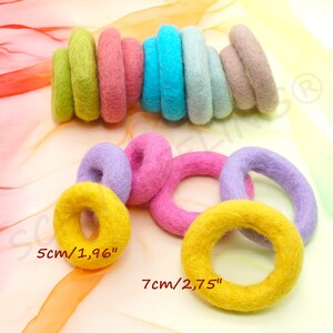 Wool Felt Ringe Montessori, Felt Rings, Stacking Baby Toy, Rainbow ...