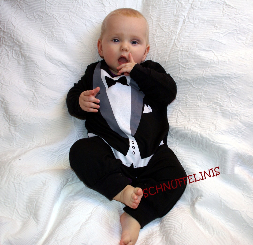 Tuxedo Baby Wedding Tux, Baby Tux Newborn Gift, Christening Baby ...