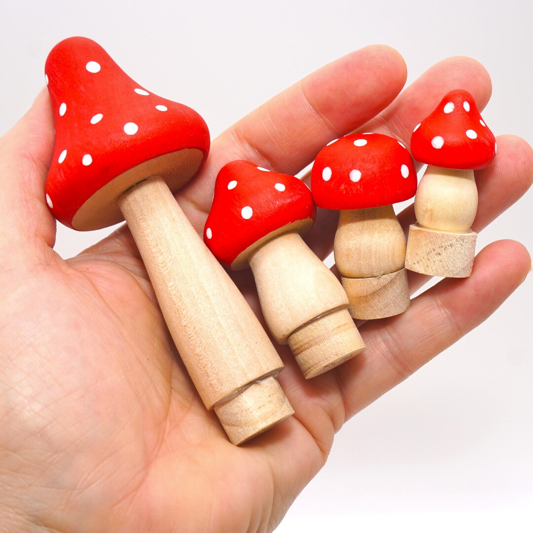 Felt Wooden Ring Felt Leaves Plug, Wind Weather & Wooden Mushrooms ...