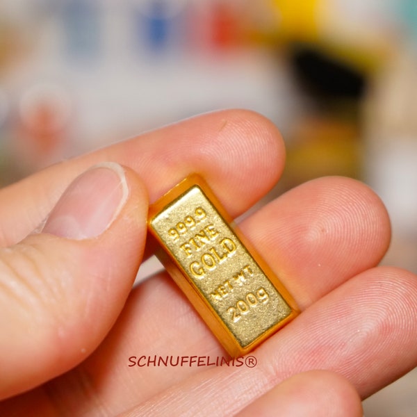 Miniature Gold Bar - Etsy