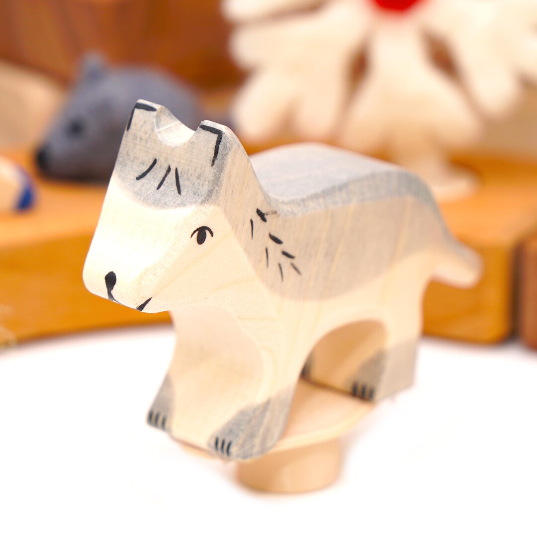 Wooden Animals Grimms Plug Birthday Ring, Wool Ornaments Wooden Trees ...