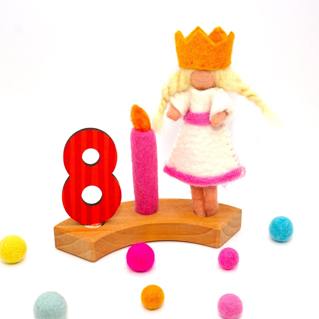 Birthday Plug Girl, Birthday Child Felt Plug, Birthday Rings Plug ...