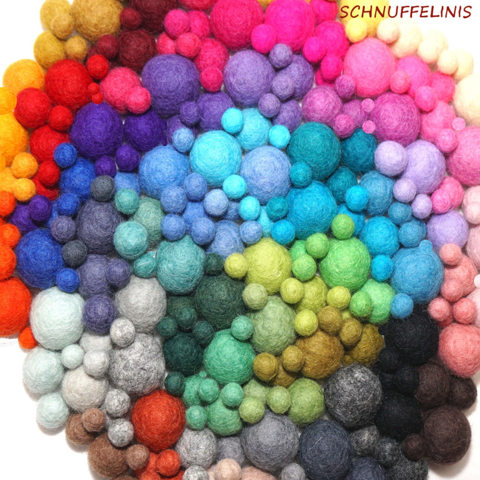 Felt Balls Green Mix, Choose Color Size, Baby Mobile, DIY Garlands ...
