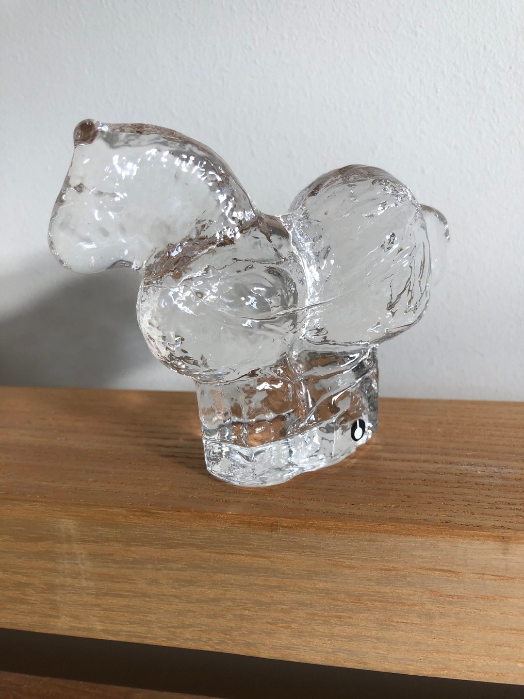 Vintage Crystal Glass Pukeberg Horse Sweden Paperweight Figure - Etsy
