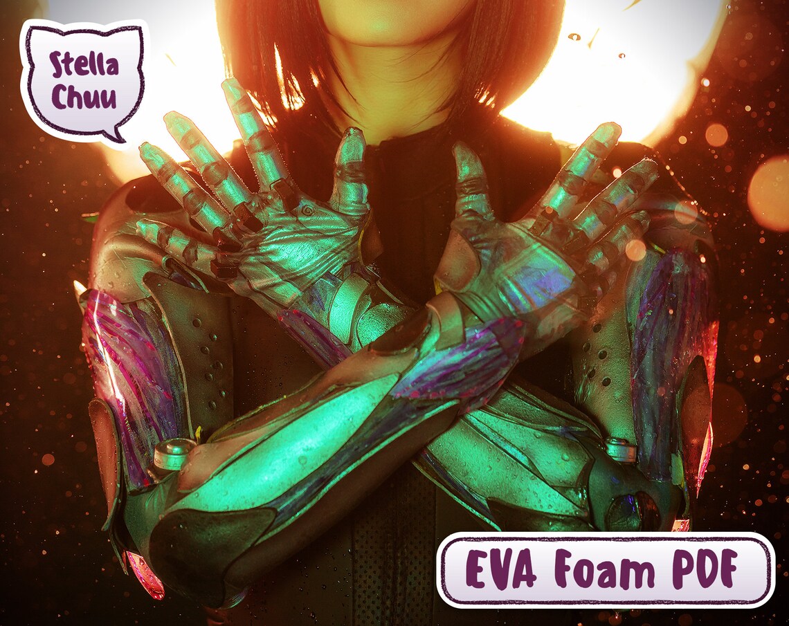 Alita Battle Angel Arm Armor Pattern for Cosplay - Etsy