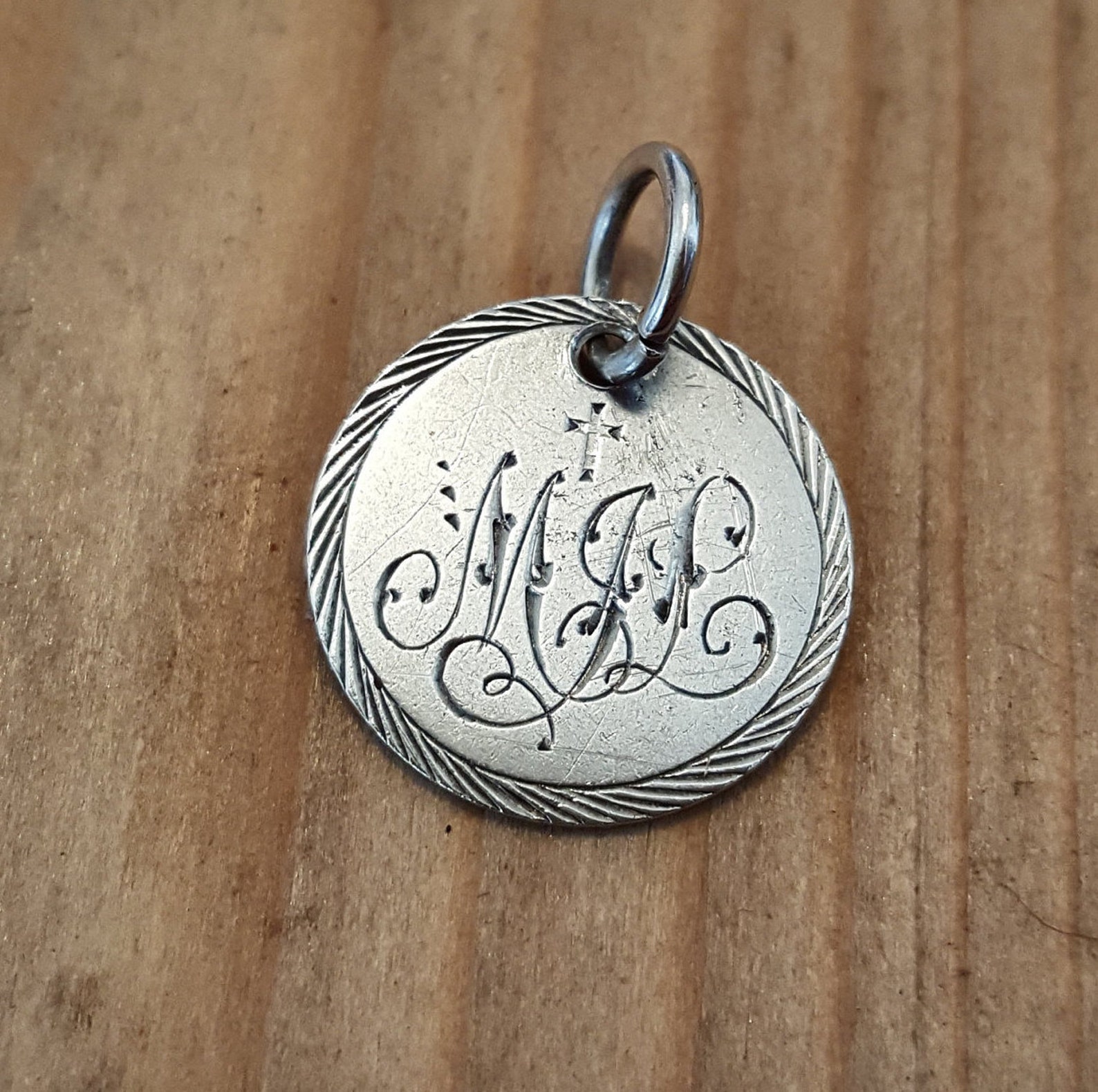 Original Silver Victorian Coin Love Token With Initials MJL - Etsy