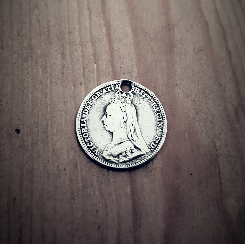 Original Silver Victorian Coin Love Token With Initials EJ CR Engraved ...