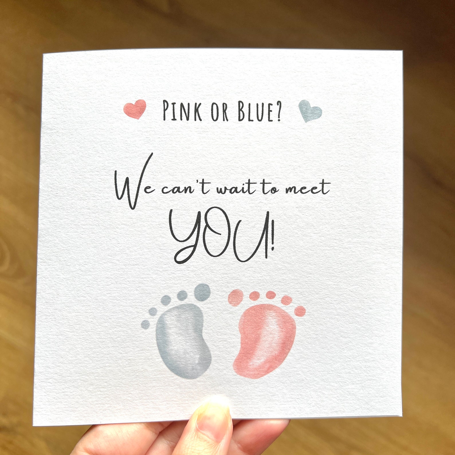 Gender Reveal Card Baby Shower Card Boy or Girl Card for New - Etsy