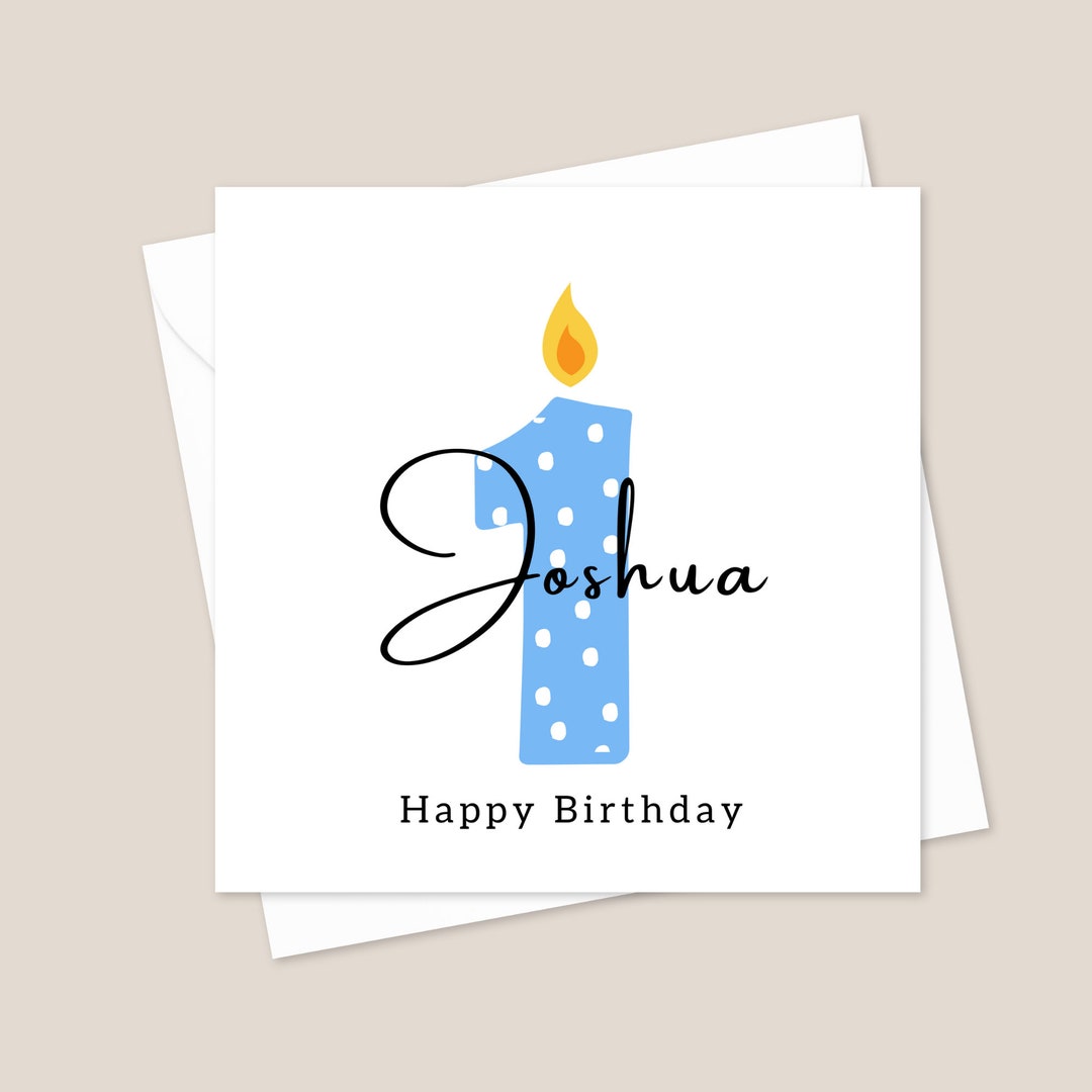 Baby's First Birthday Card, Personalised 1st Birthday Card, Children's ...