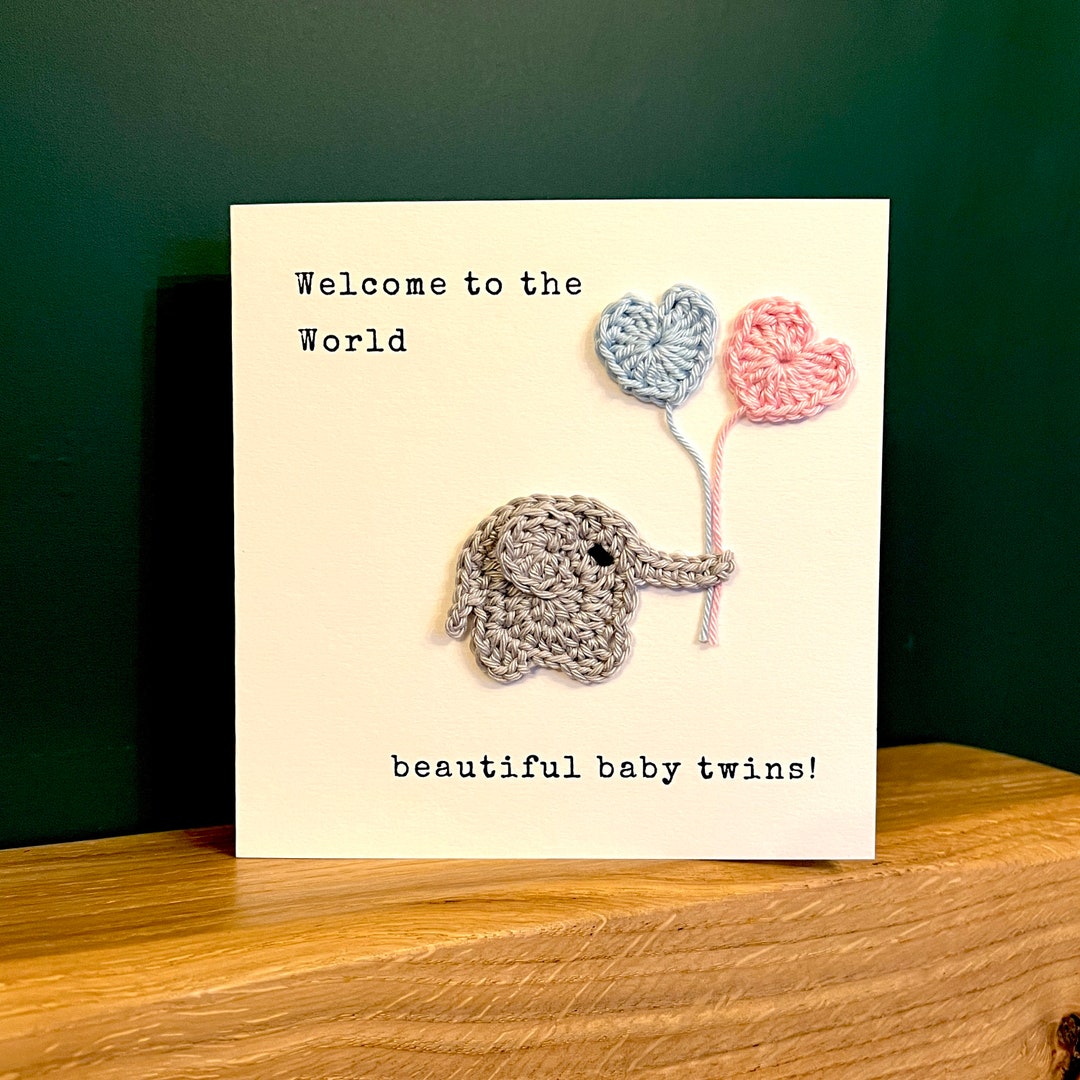 Welcome to the World, Beautiful Baby Twins, Personalised New Baby Twins ...