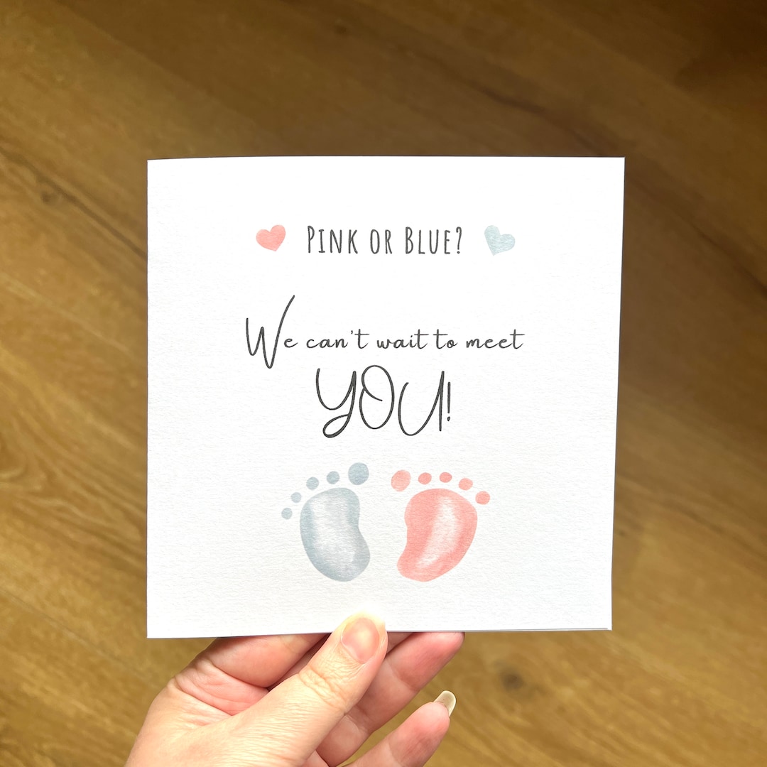 Gender Reveal Card, Baby Shower Card, Boy or Girl Card for New Parents ...