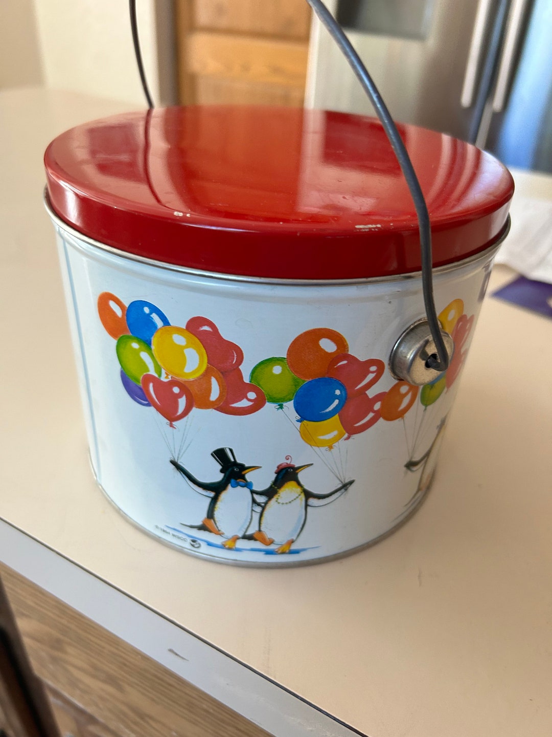 Rare Find! Vintage Popcorn Tin, Signed by Artist - Etsy