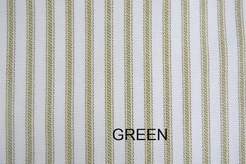 Ticking Stripe Dust Ruffle/bedskirt/green Ticking Dust Ruffle/dust ...