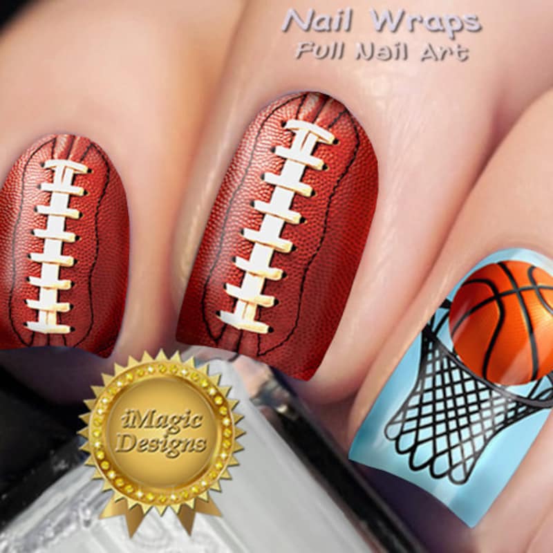 Basketball Nail Art - Etsy
