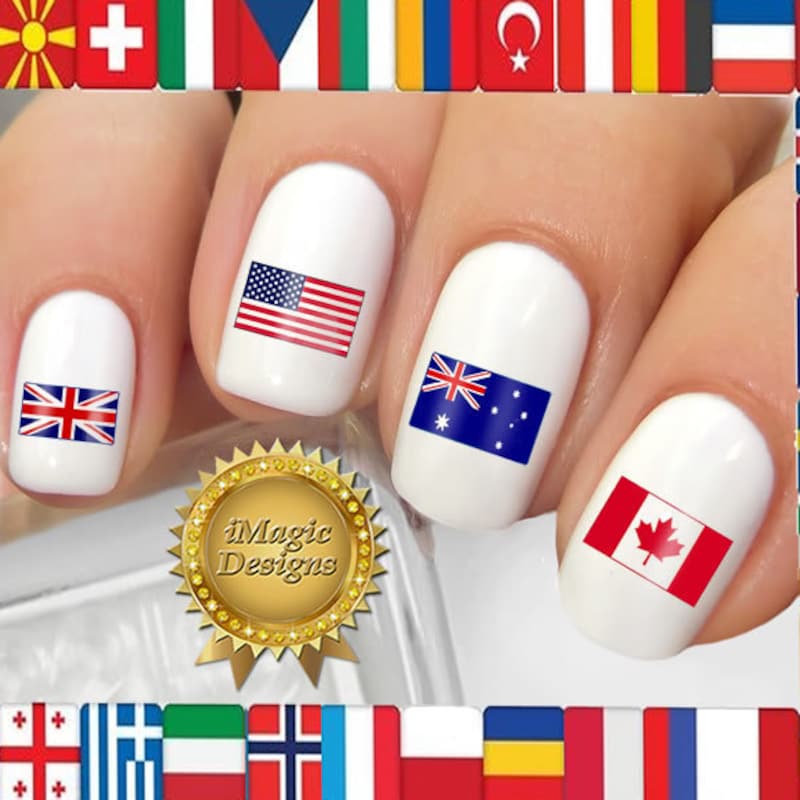 French Water Slide Decal Nail - Etsy