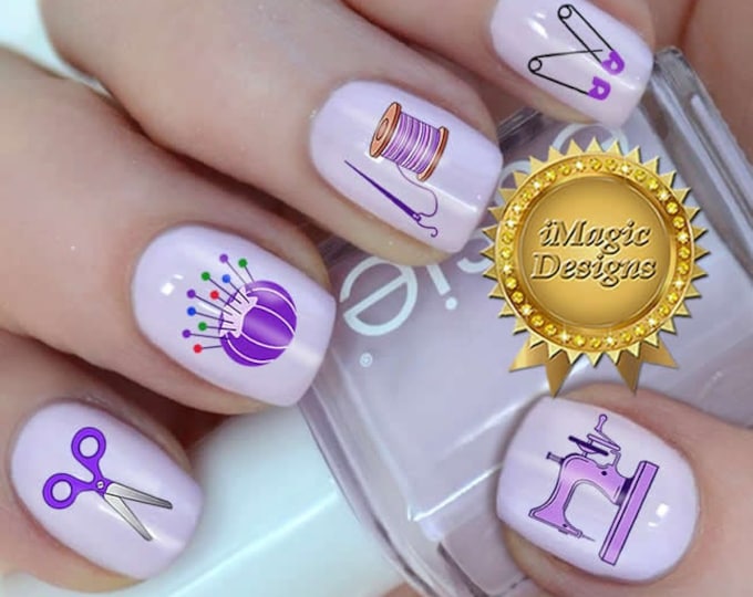 Sewing Nail Art Decals Water Slide Easy Nail Transfer - Etsy