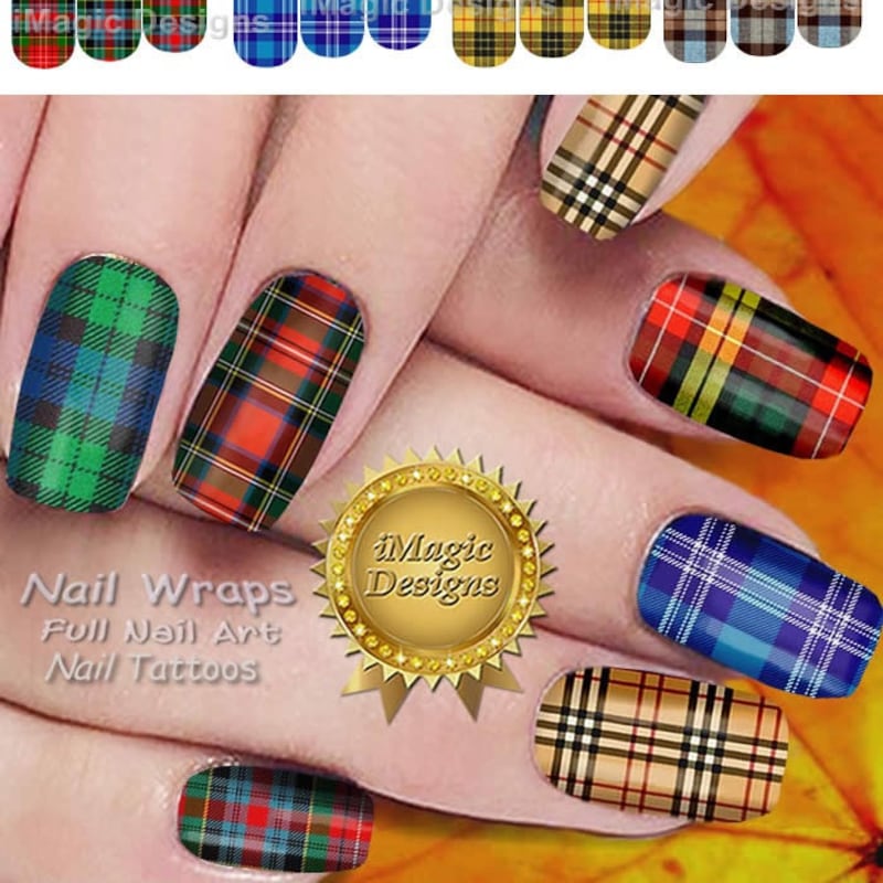 Nail Designs Blue Black - Etsy UK