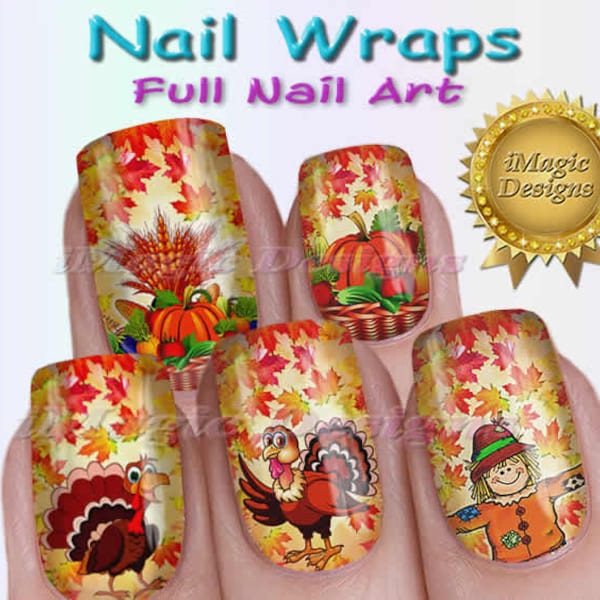 Fall Nail Decals - Etsy