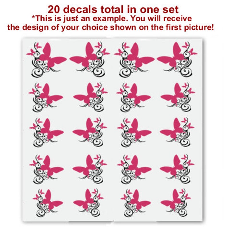 Nail Stickers Waterslide Nail Decals Raven Nail Tattoos - Etsy