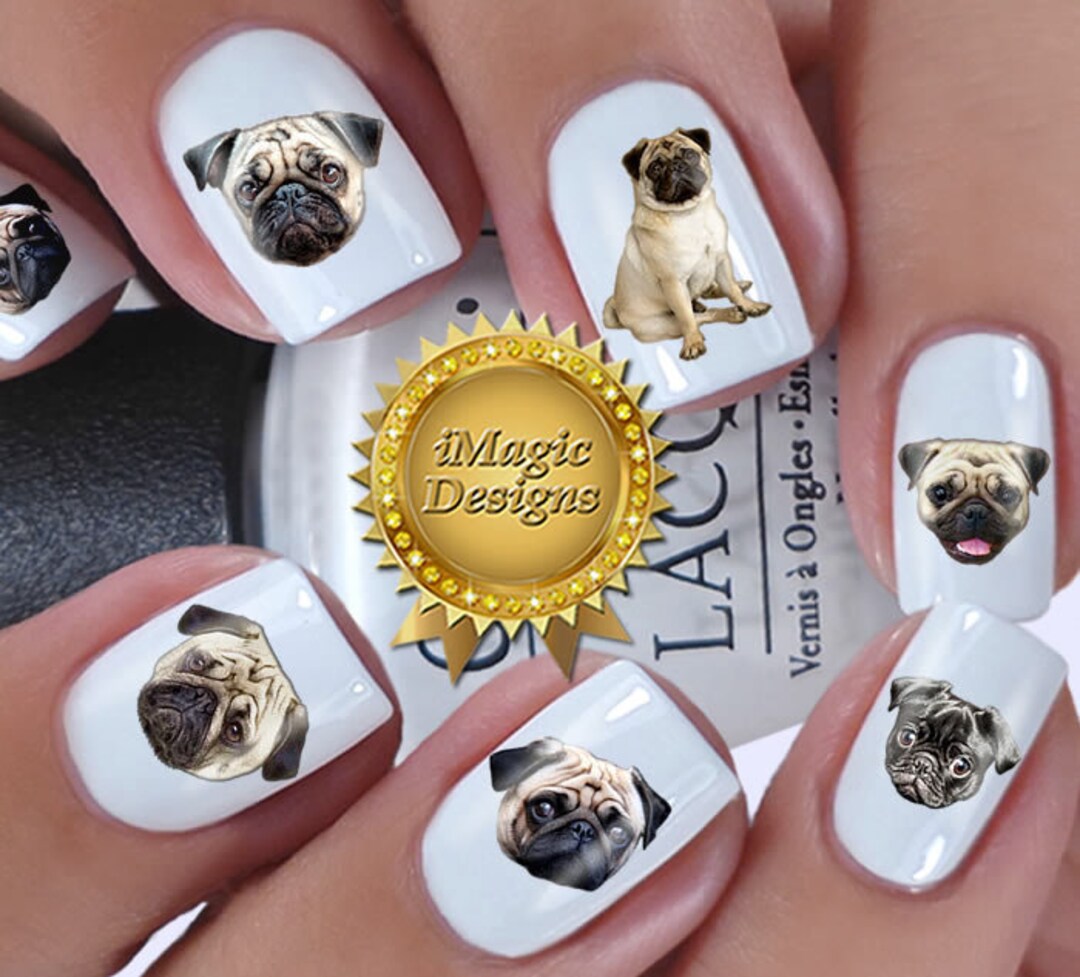 Nail Decals, Water Slide Nail Transfers, Nail Stickers, Dogs Photo ...