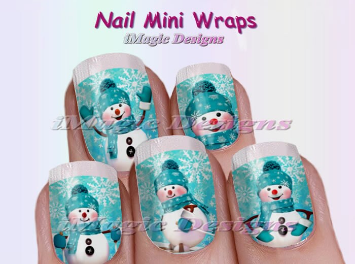 Winter Nail Mini Wraps Waterslide Nail Decals Stickers | Etsy