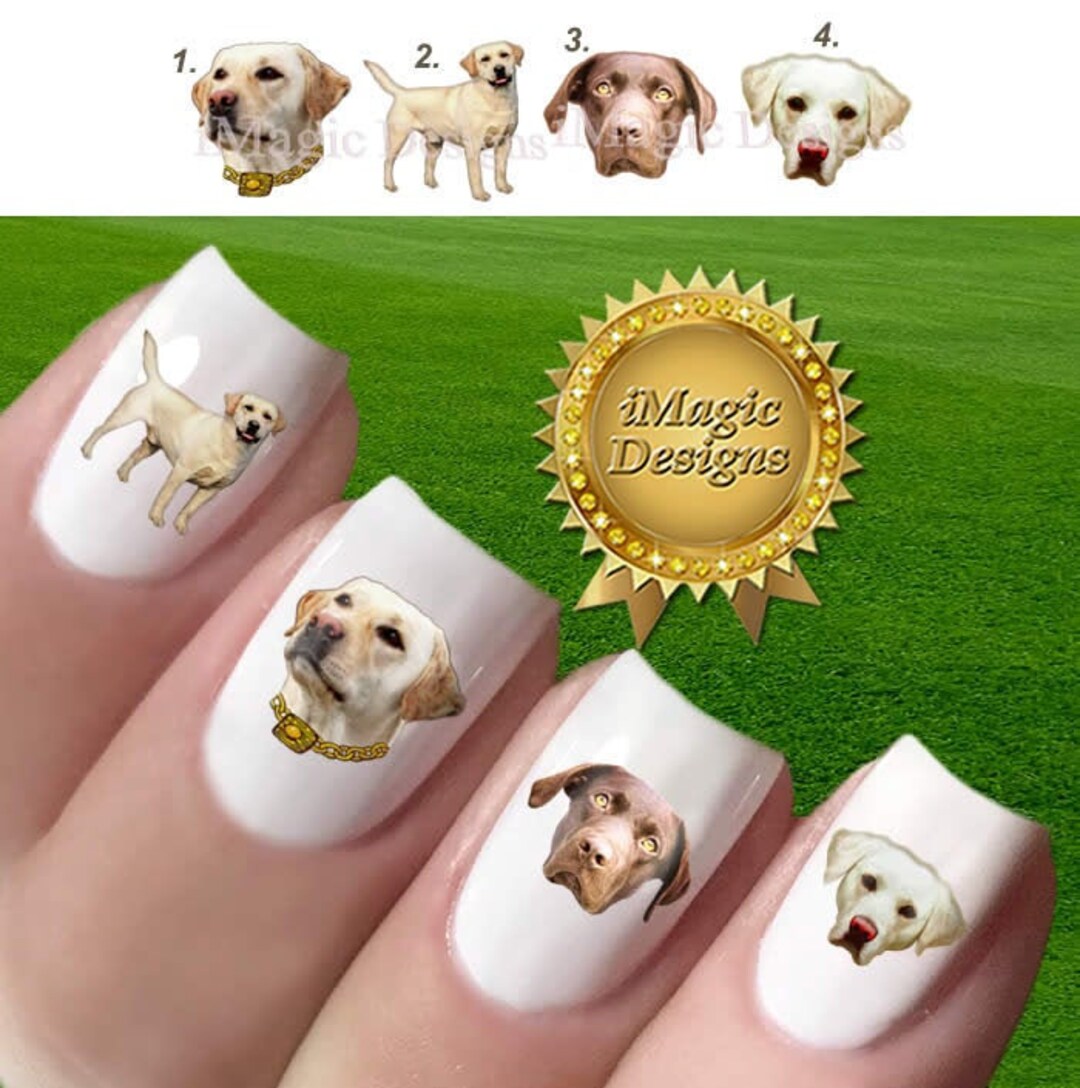 Nail Decals, Water Slide Nail Transfers, Nail Stickers, Dogs Photo ...