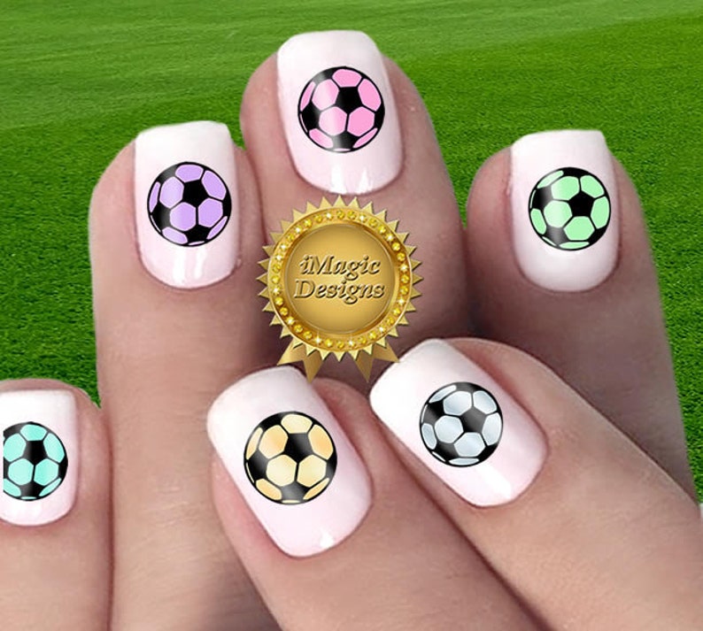Nail Decals Water Slide Nail Stickers Soccer Ball Nail - Etsy
