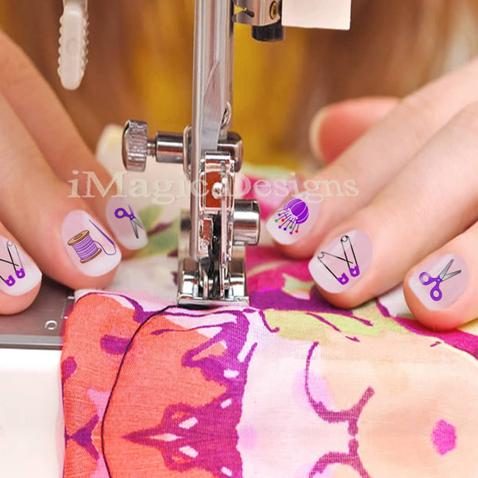 Sewing Nail Art Decals Water Slide Easy Nail Transfer - Etsy