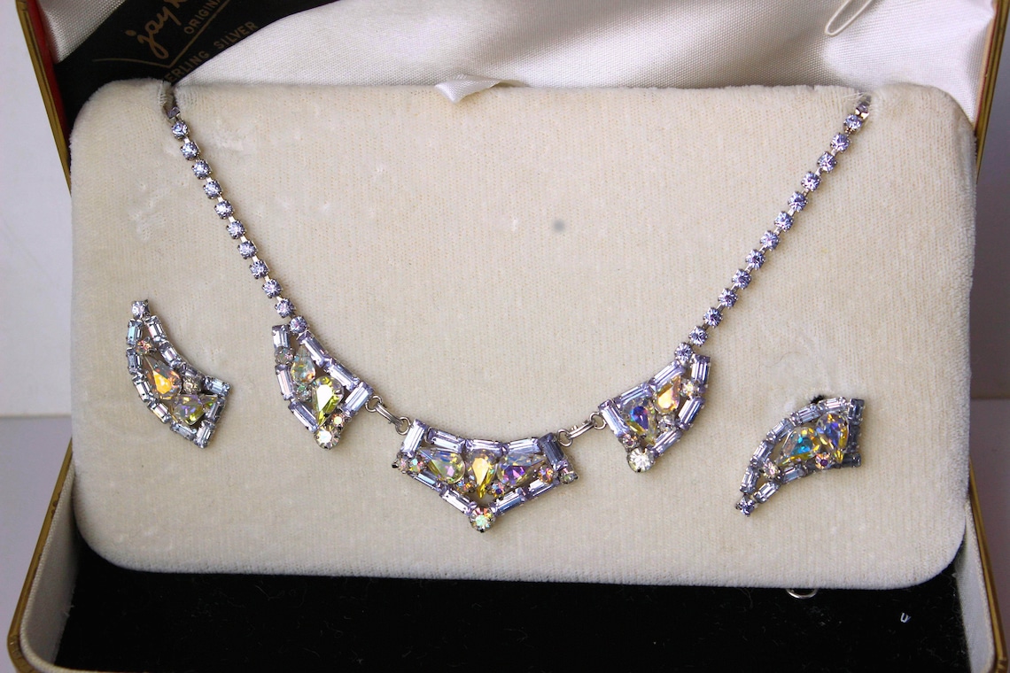 1950s Jay Flex Sterling Necklace and Earrings Set Parure - Etsy Canada