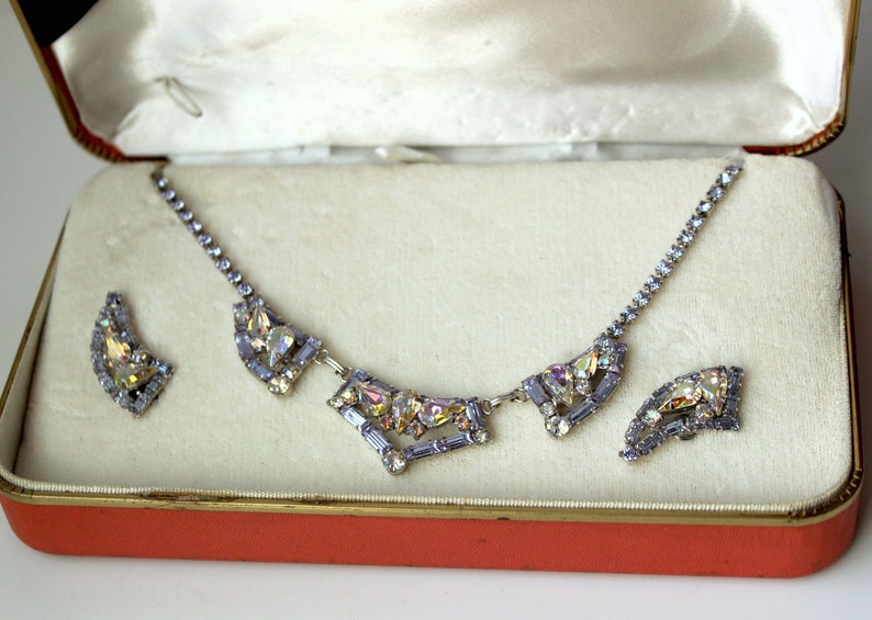 1950s Jay Flex Sterling Necklace and Earrings Set Parure - Etsy Canada