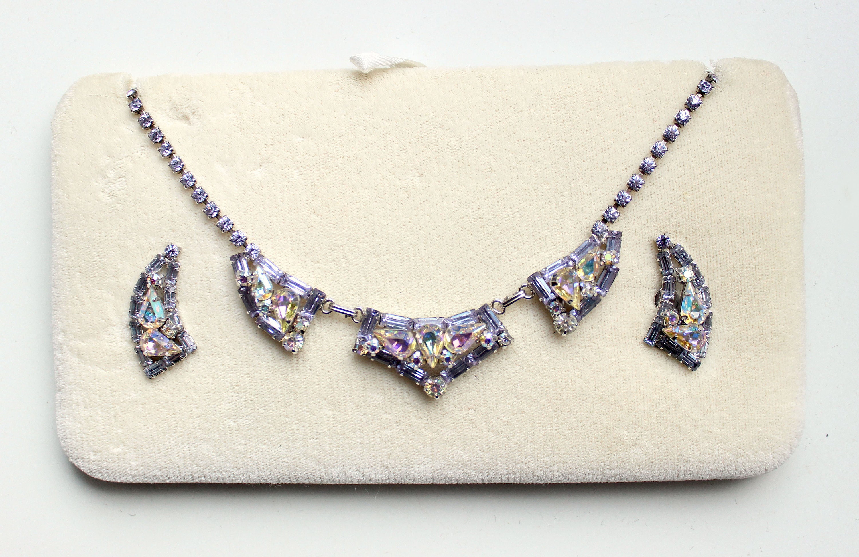 1950s Jay Flex Sterling Necklace and Earrings Set Parure Sterling ...