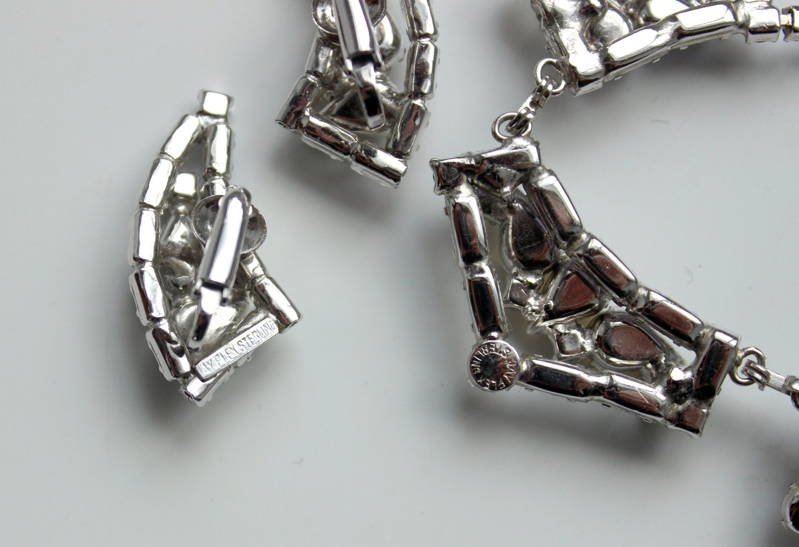 1950s Jay Flex Sterling Necklace and Earrings Set Parure Sterling ...