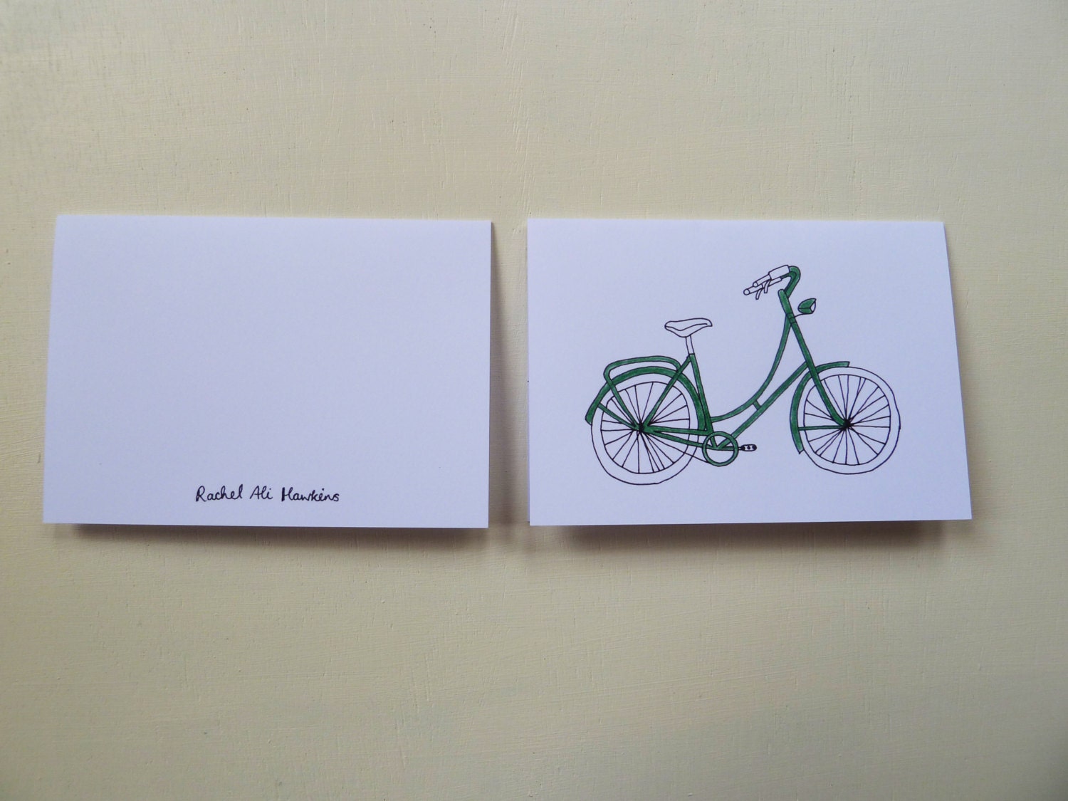 Illustrated Bicycle Greetings Card - Etsy
