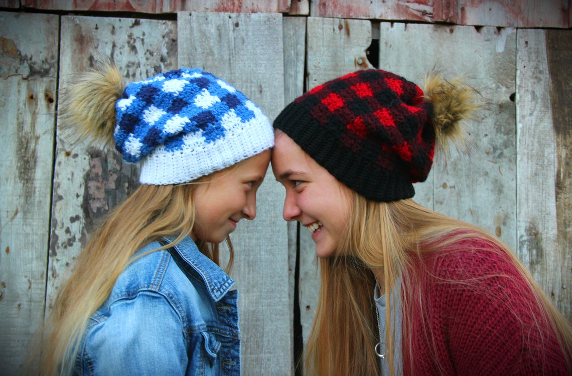 Downloadable Pattern, Plaid Hat Pattern, Crochet Hat Pattern, Plaid ...