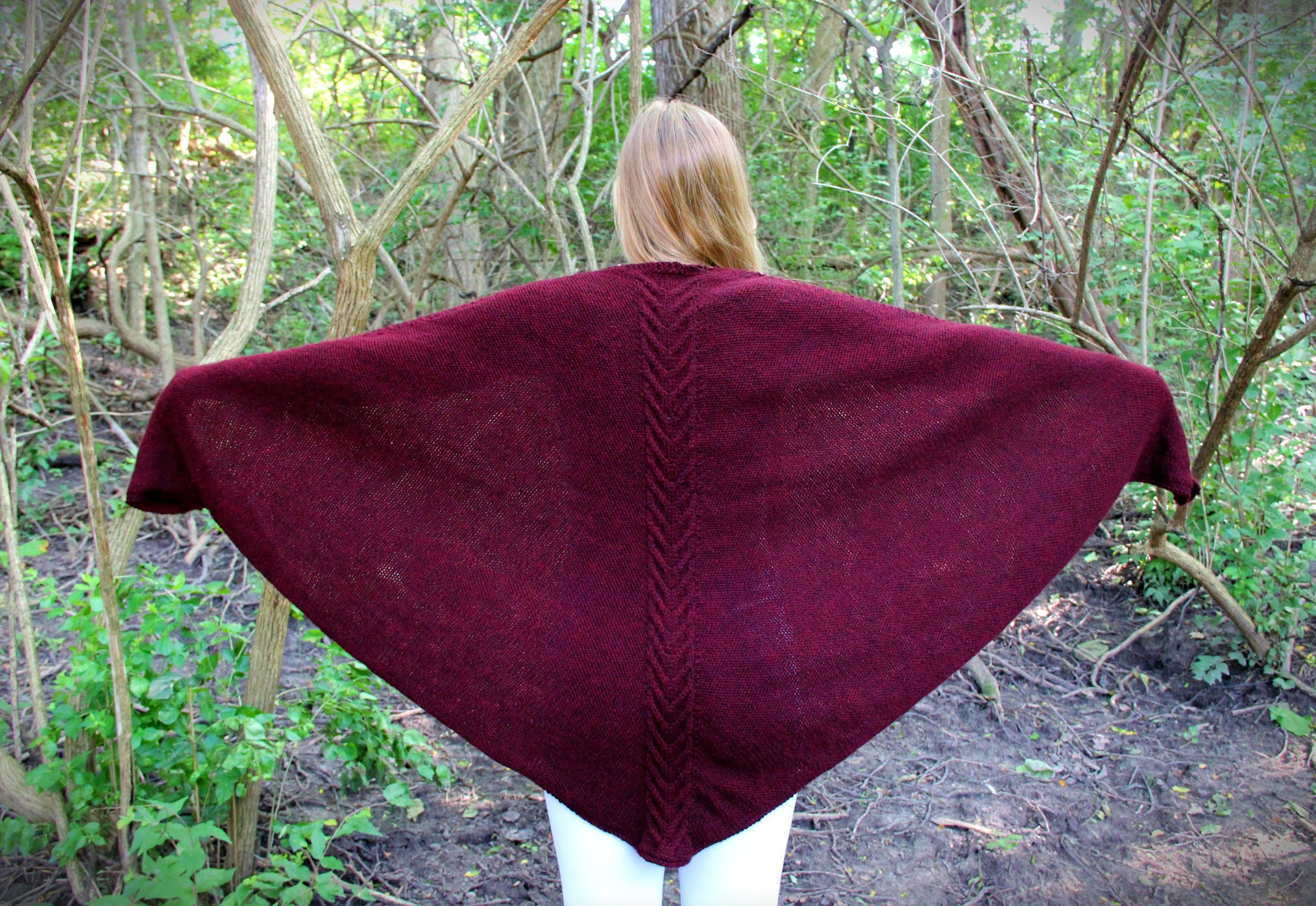 Cable Knit Shawl Pattern: Instant Download - Etsy