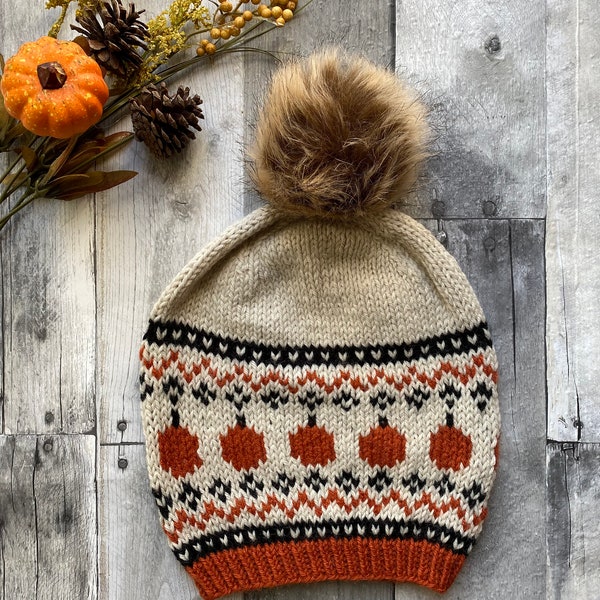 Knitted Pumpkin Hat - Etsy