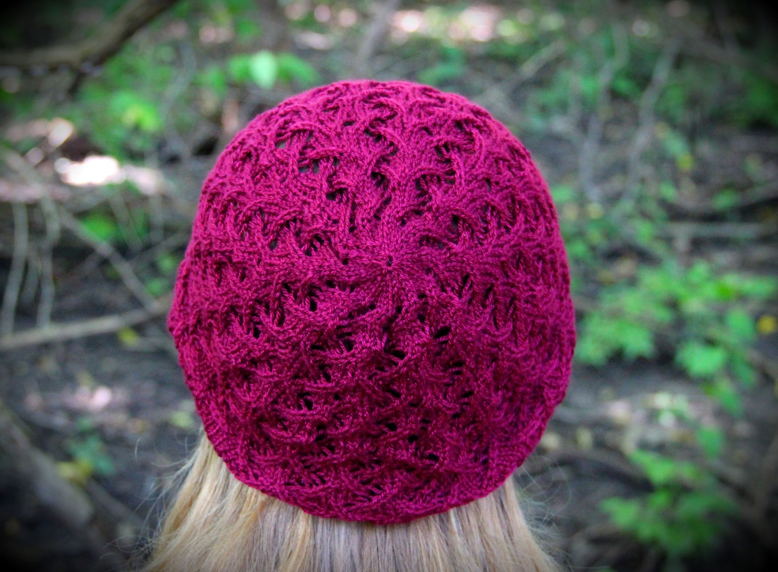 Downloadable Hat Pattern Lace Beanie Knitting Pattern Knit | Etsy