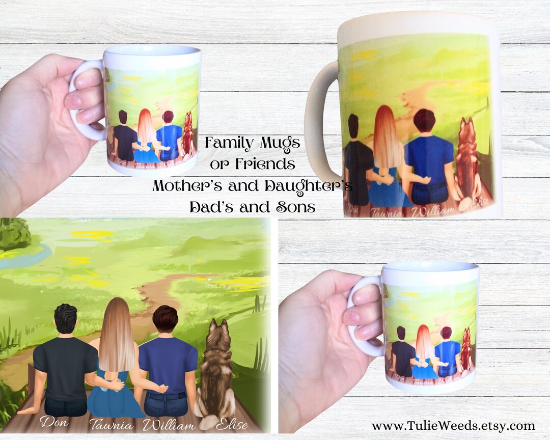 Personalized Family Mugs, Cups, Gift Ideas, Pet, Customize, Coffee Cup ...
