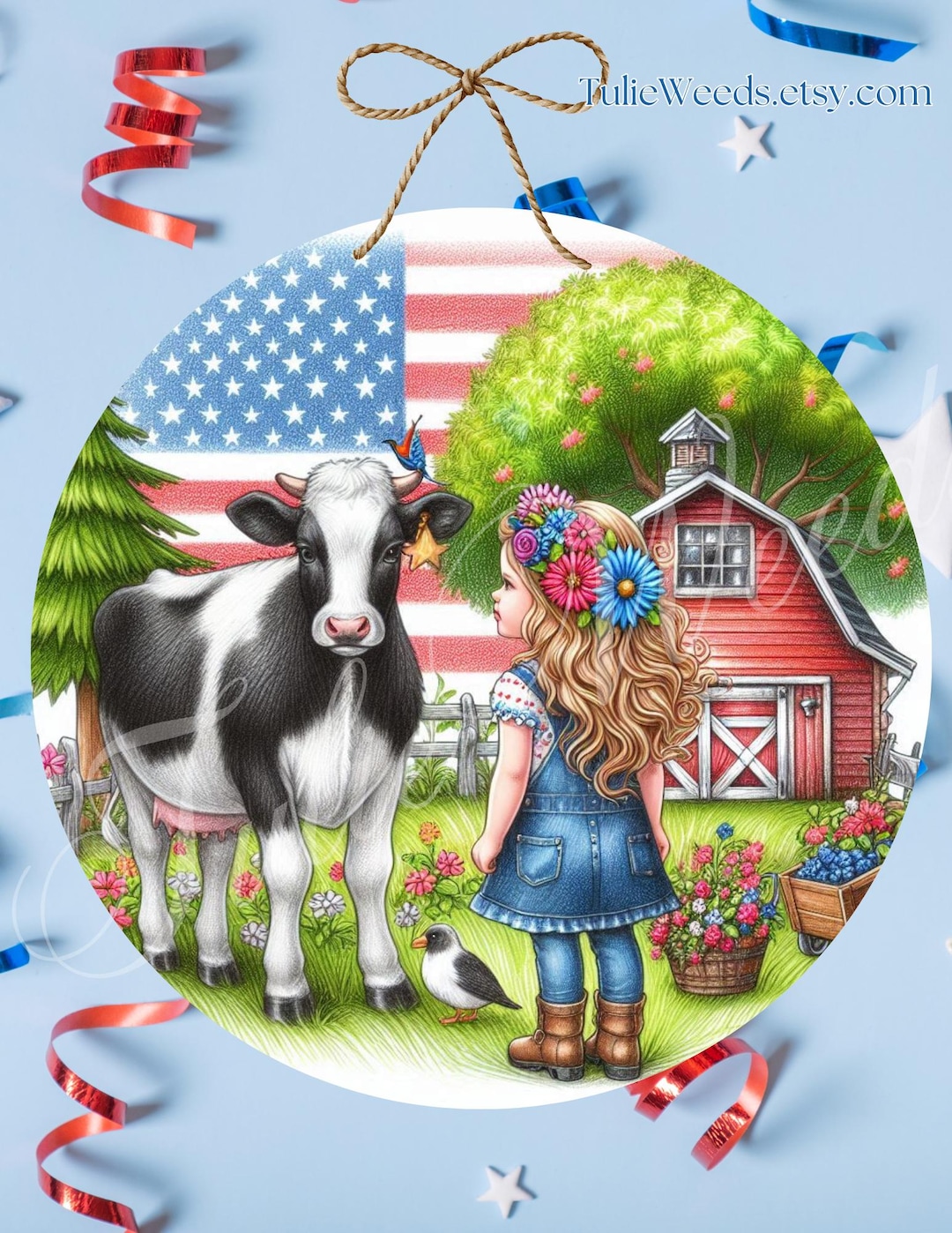 American Girl, Door Hanger, Wall Hangers, Cows, Metal, Decoration ...