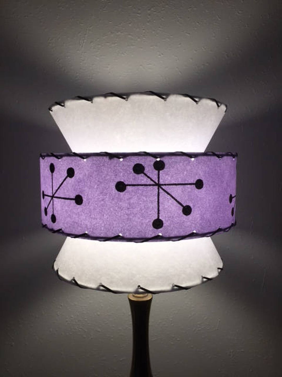 Mid Century Vintage Style Tapered 3 Tier Fiberglass Lamp Shade ...