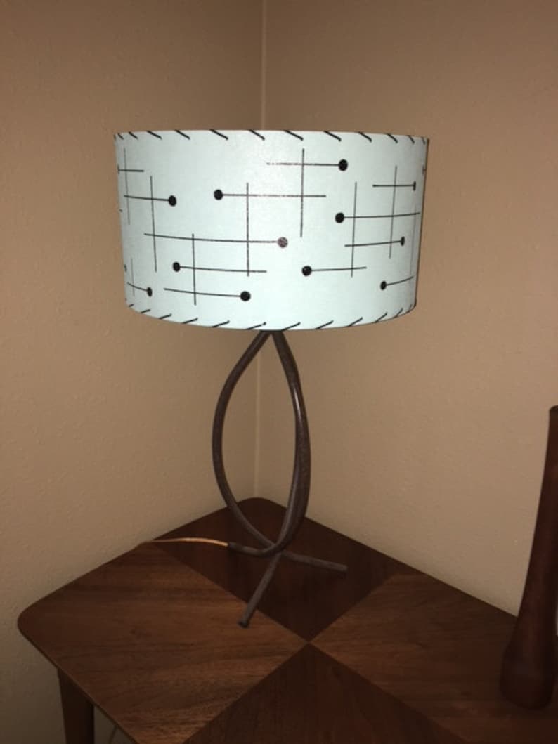 Mid Century Style Fiberglass Lamp Shade Retro Modern Sea Foam | Etsy