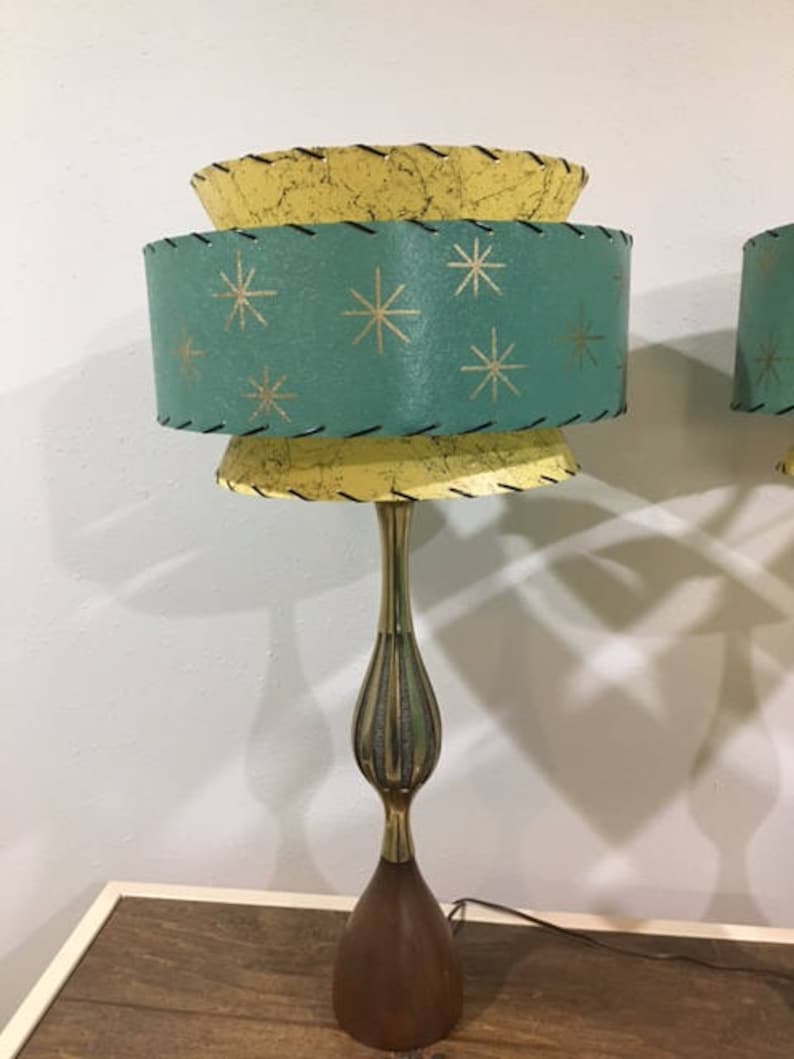 Mid Century Vintage Style Tapered 3 Tier Fiberglass Lamp Shade - Etsy