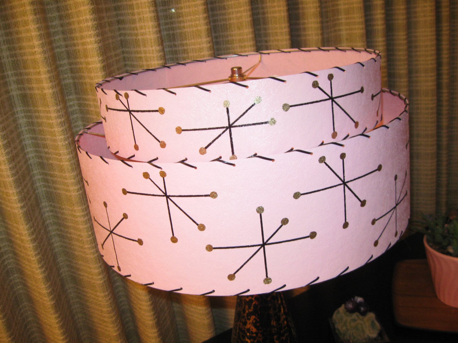 Mid Century Vintage Style 2 Tier Fiberglass Lamp Shade Modern - Etsy