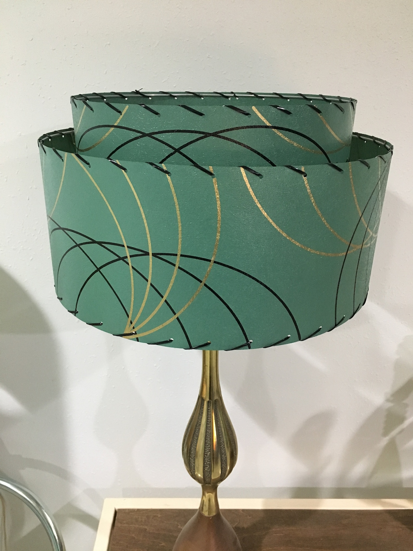 Mid Century Vintage Style 2 Tier Fiberglass Lamp Shade Modern - Etsy