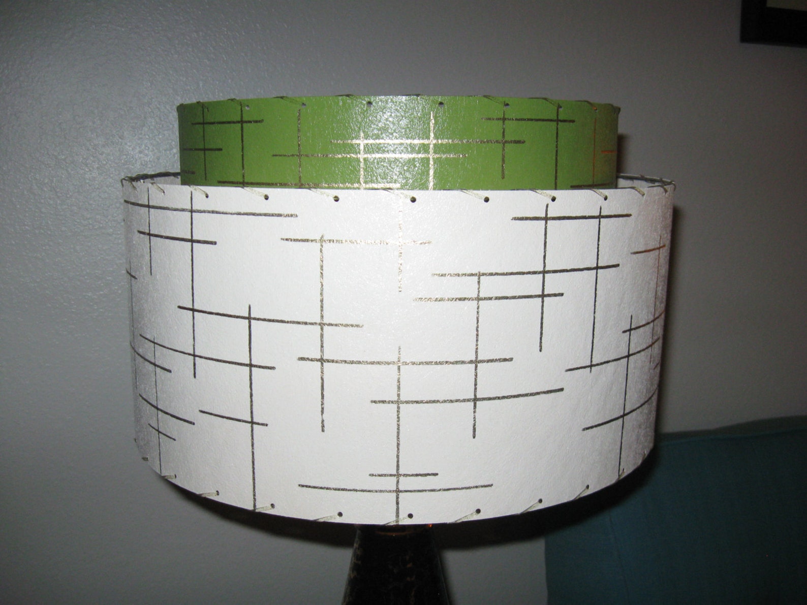 Mid Century Vintage Style 2 Tier Fiberglass Lamp Shade Modern - Etsy