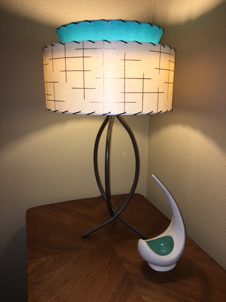 Mid Century Vintage Style Tapered 2 Tier Fiberglass Lamp Shade | Etsy