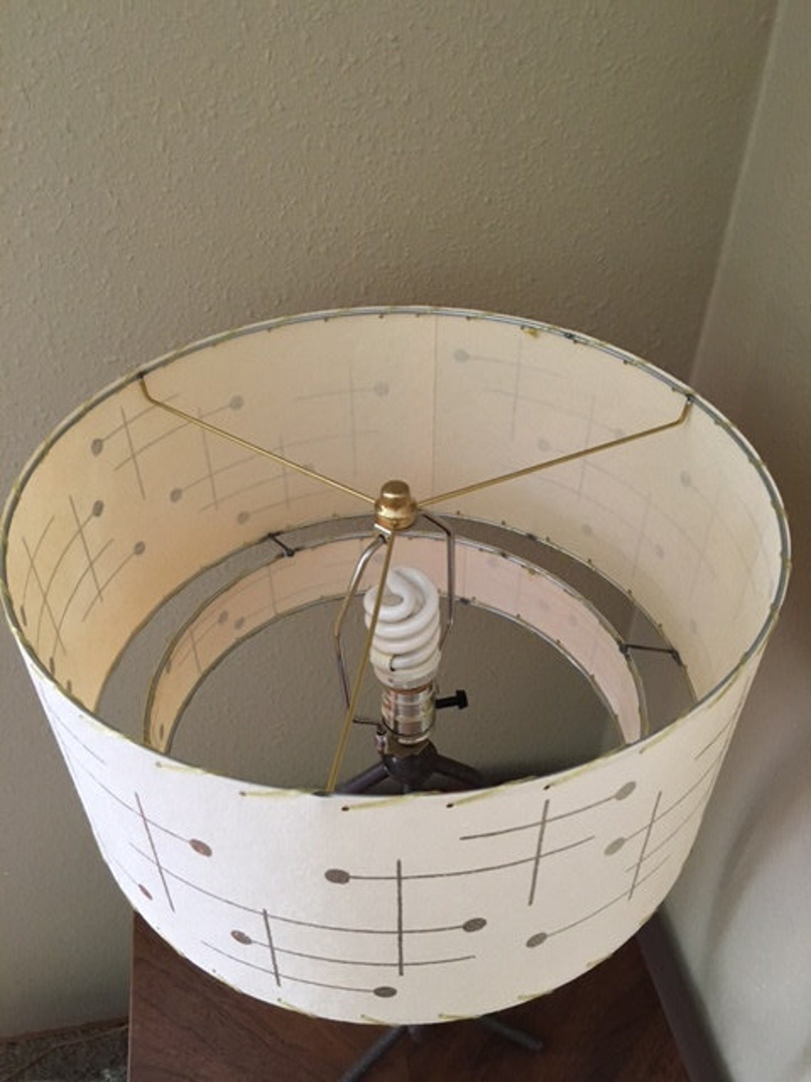 Mid Century Vintage Style 2 Tier Fiberglass Lamp Shade Modern - Etsy